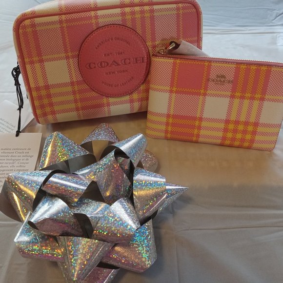 Coach | Bags | Coach Dempsey Cosmetics Bag And Matching Wrislet | Poshmark